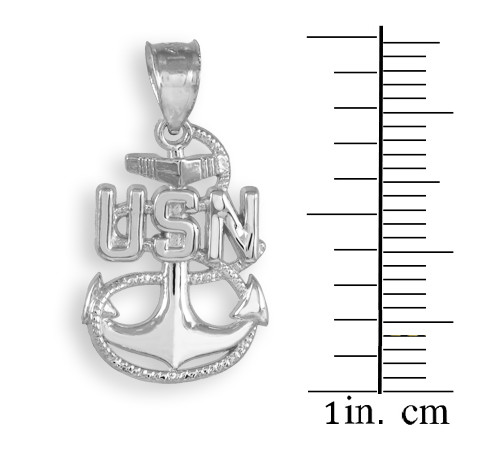 Silver United States Navy Pendant