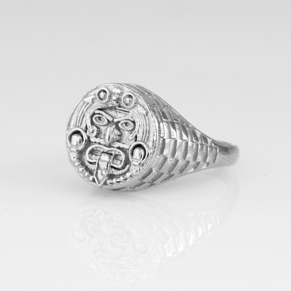 Rugged Aztec Mayan Sun Ring in Sterling Silver - Bold History of Aztec ...