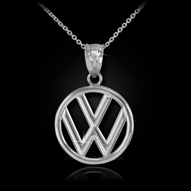 Sterling Silver VW Volkswagen Charm Necklace
