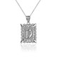 Sterling Silver Filigree Alphabet Initial Letter "D" DC Charm Necklace