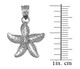 Solid Sterling Silver Starfish DC Pendant Necklace