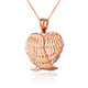 Rose Gold Angel Wings Pendant Necklace