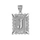 White Gold Filigree Alphabet Letter Initial A-Z Personalized Charm ...