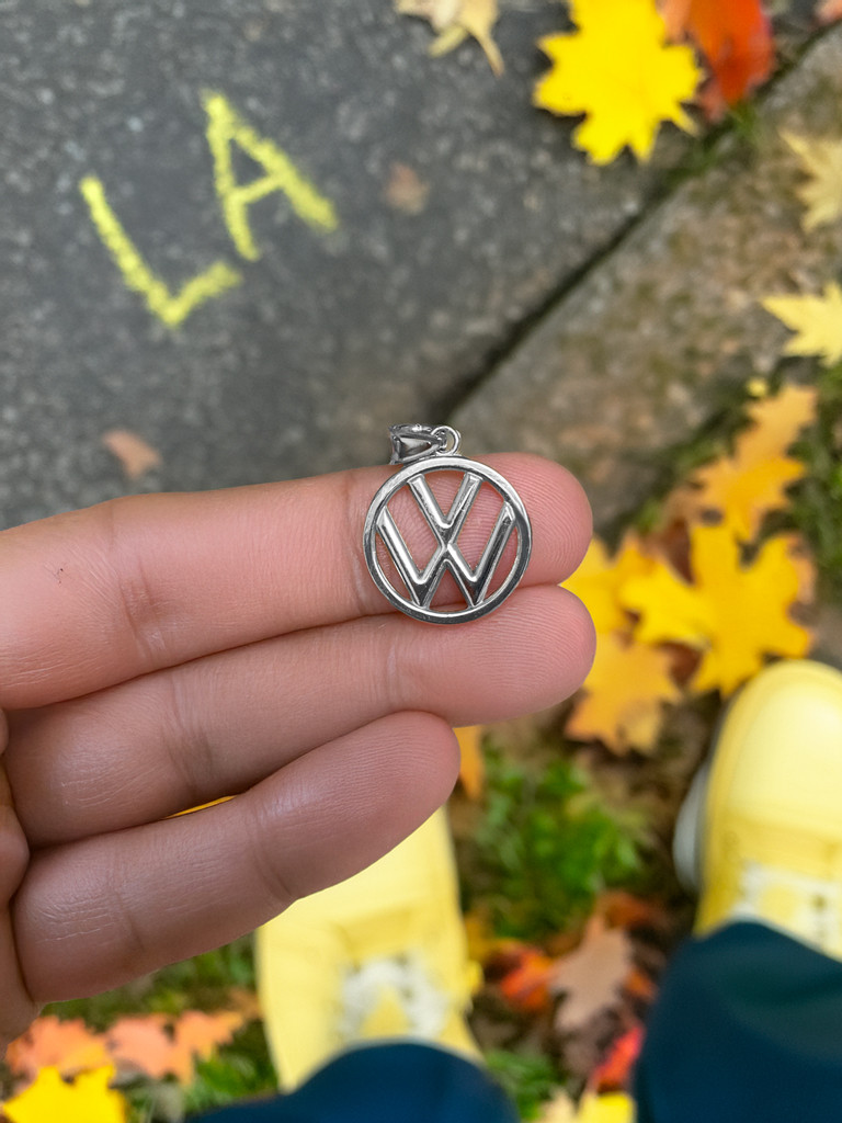 Sterling Silver VW Volkswagen Charm Necklace