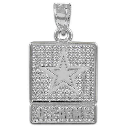 White Gold U.S. ARMY Pendant