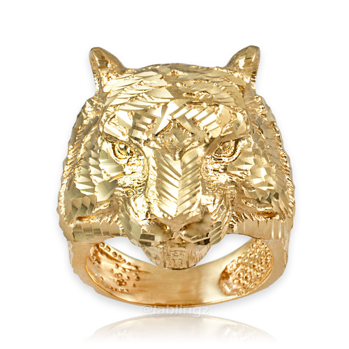 Mens DC Gold Tiger Ring