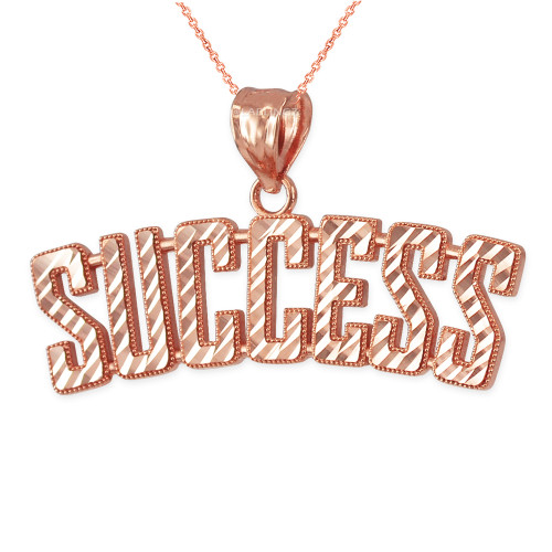 SUCCESS Rose Gold DC Pendant Necklace