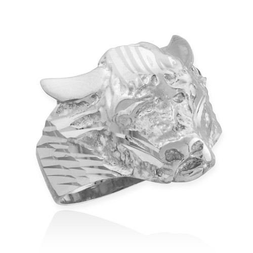 Sterling Silver Bull Taurus Ring | Taurus Rings | Bull Rings