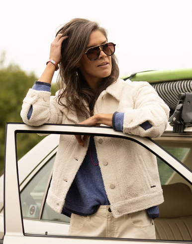 Carve Designs Rhea Jacket – Boucle Fleece Trucker with Sateen Lining