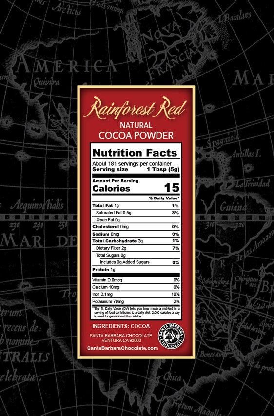 Rainforest Red Cocoa Powder (Non-Alkalized) | Santa Barbara Chocolate