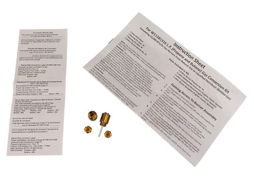 LP Gas Conversion Kit fits Whirlpool Range, AP7209299, PS16875224 ...