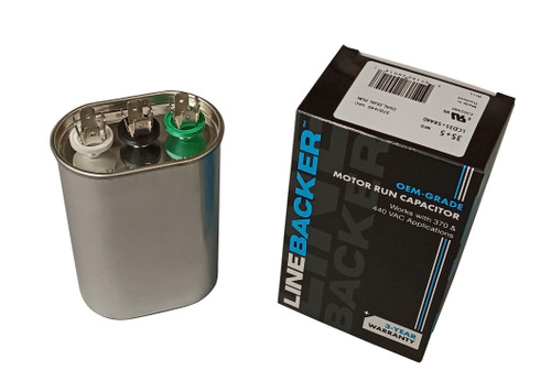 Linebacker Motor Run Dual Oval Capacitor, 35 + 5 Mfd., 370/440 Volt ...