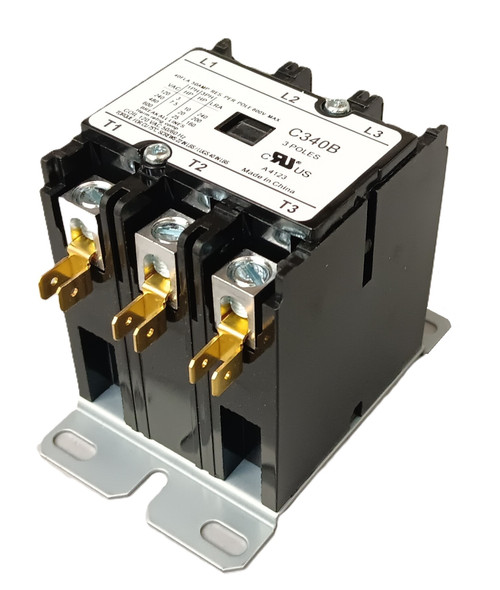 Packard Definite Purpose Contactor, 3 Pole, 40 Amps, 120 Coil Voltage ...