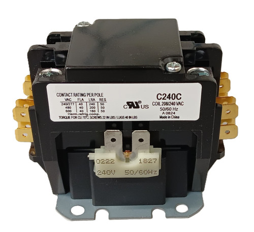 Packard Definite Purpose Contactor, 2 Pole, 40 Amps, 208/240 Coil ...