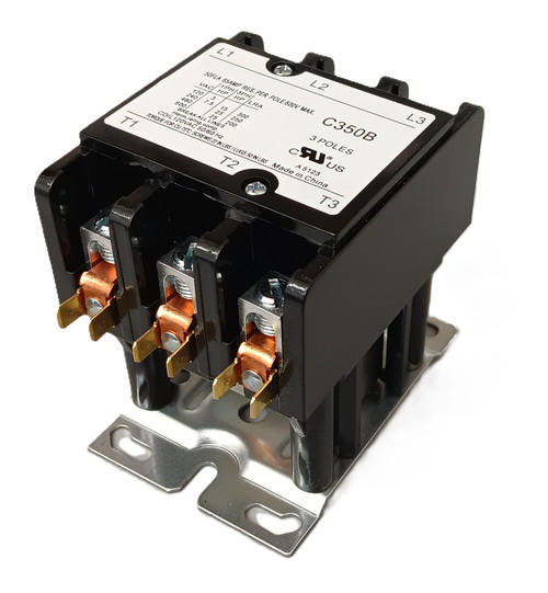Packard Definite Purpose Contactor, 3 Pole, 50 Amps, 120 Coil Voltage ...