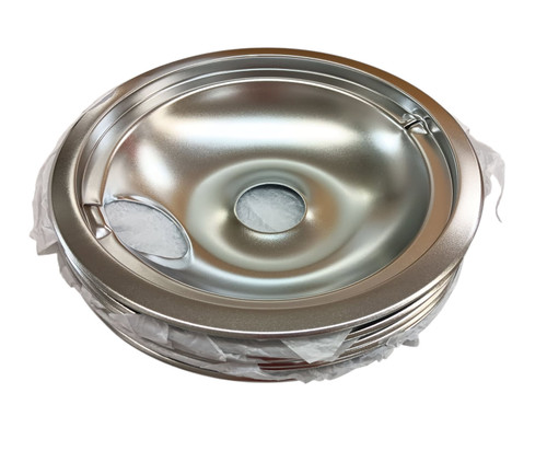 Large 8" Chrome Drip Bowl Tray 6-Pack fits GE, WB31K10266, WB32X5076 ...