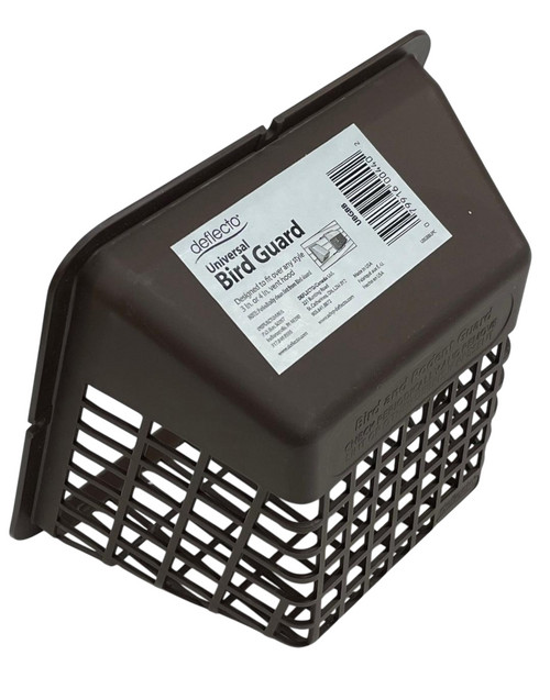 Deflect-O Universal Bird Guard, Brown, Fits over any 3" or 4" vent hood ...