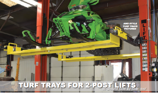 Universal Style Turf Trays for 2-Post Lifts