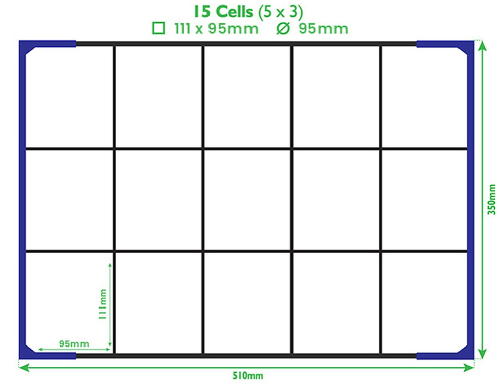 Corrugated Plastic Box With 15 Cells | NV Boxes