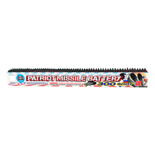 Patriot Missile Battery - 300 Shot - White Lightning Fireworks