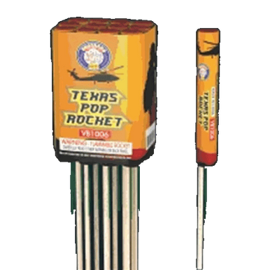 Texas Pop Rocket BR - White Lightning Fireworks