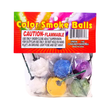 Color Smoke Balls Clay - 6 Assorted Daytime Smoke Balls