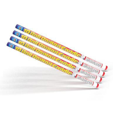 Roman Candle - Classic 10-Shot Roman Candle with Color Pearls