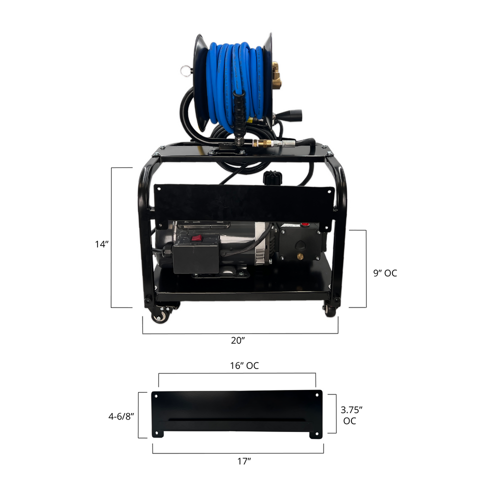 AR Blue Clean Pro, RCA3-PRO, Pressure washer, Rolling & Wall Mount Cart ...