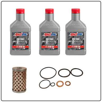 Royal Enfield Complete Oil Change Kit Amsoil 15W-50