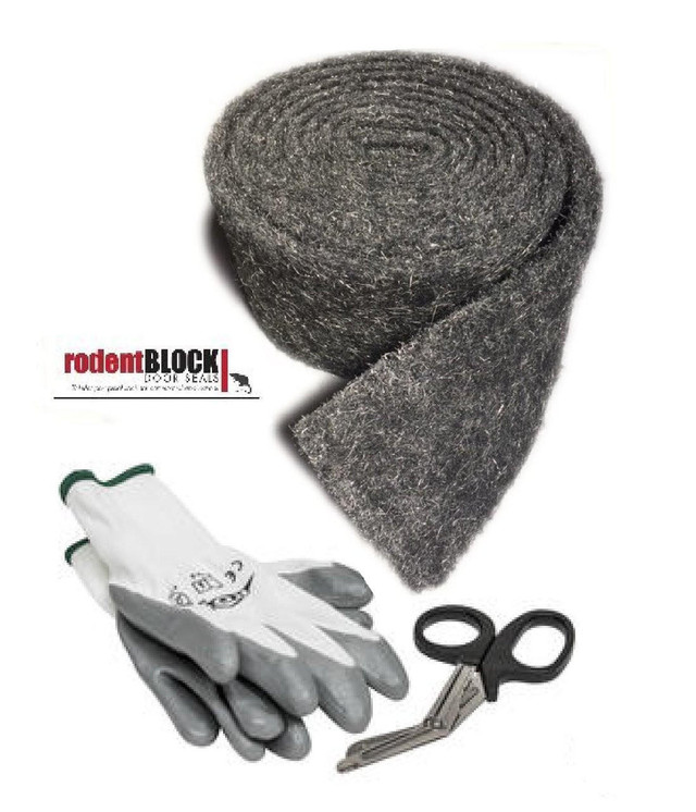 Rodent Block | Xcluder Fill Fabric Stainless Steel Wood Mesh 10' Roll Kit
