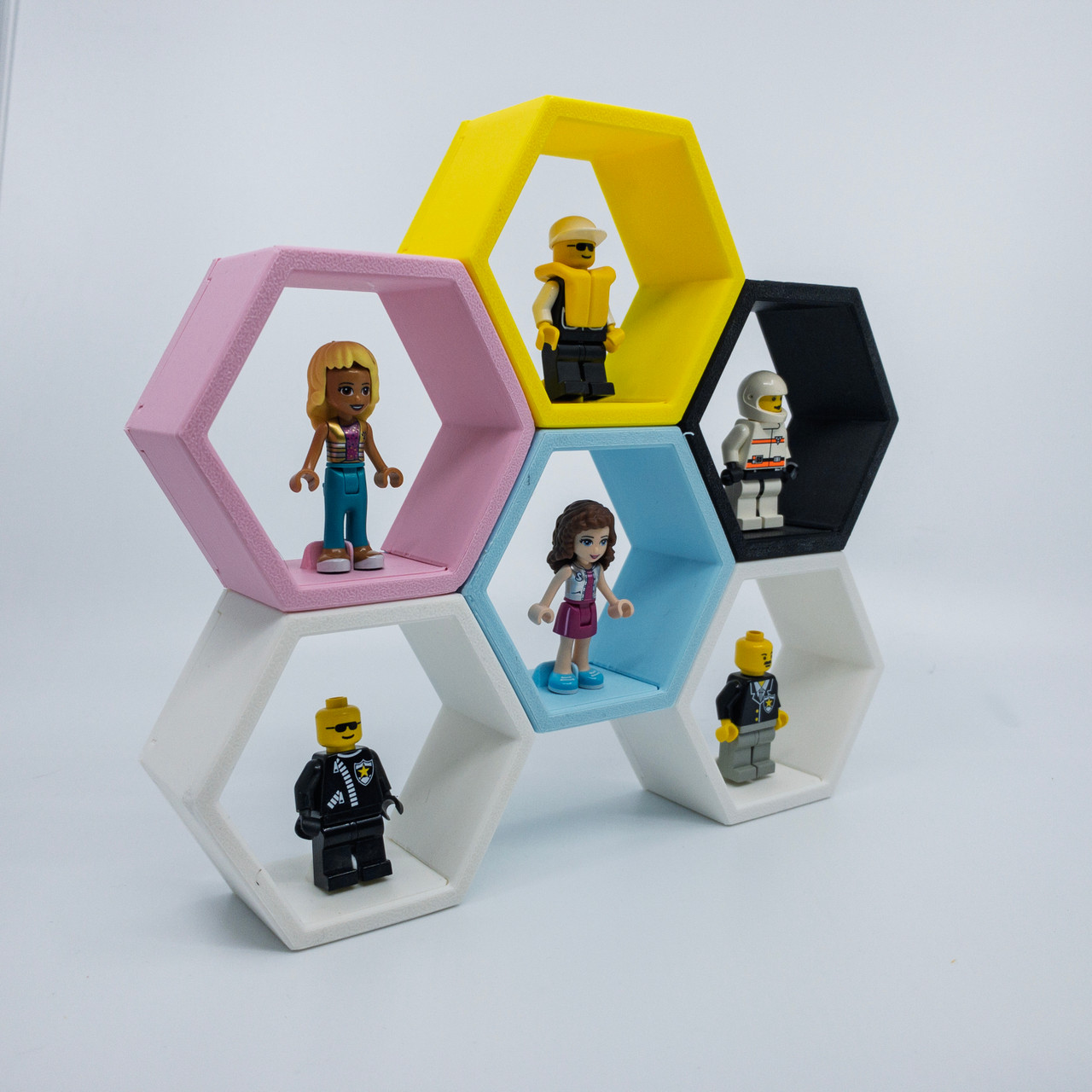 Minifigure Hexagon Display kit
