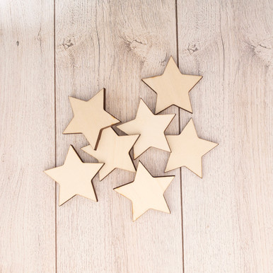Plywood stars 40mm - Minithingsforlife