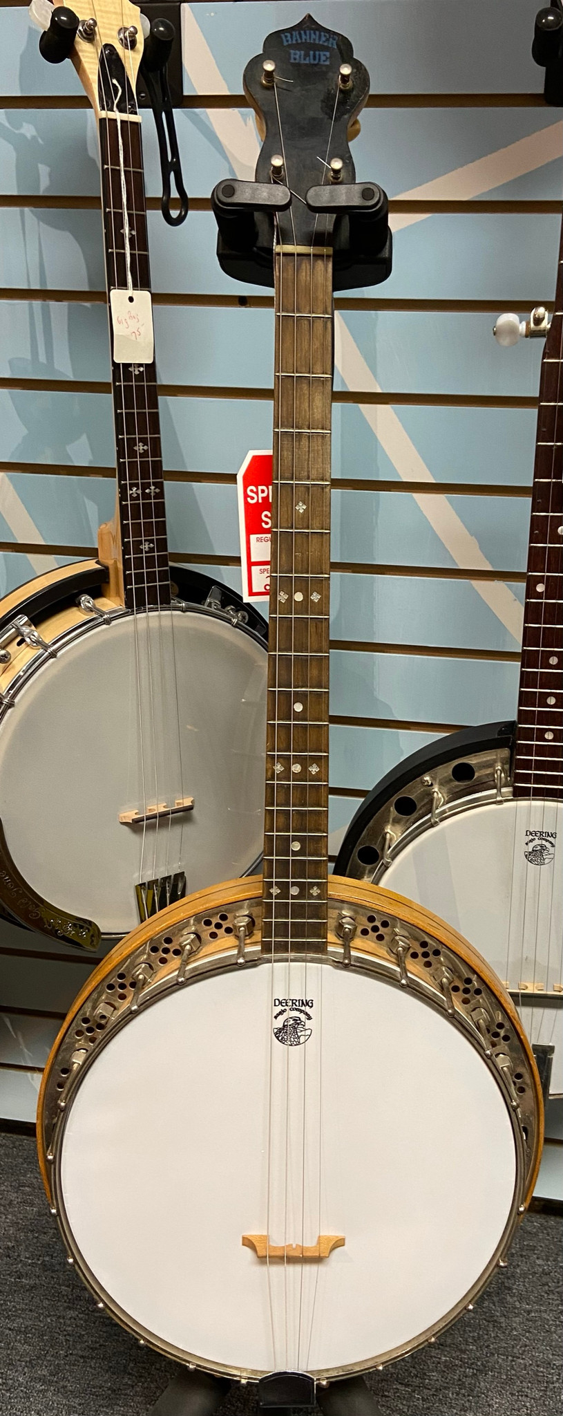 Lange Banner Blue Irish Tenor Banjo with Resonator USED - Al's Music Shop