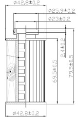 Fleetguard UF106 / Paccar 2122909PE / Freightliner A0001421089 Diesel ...