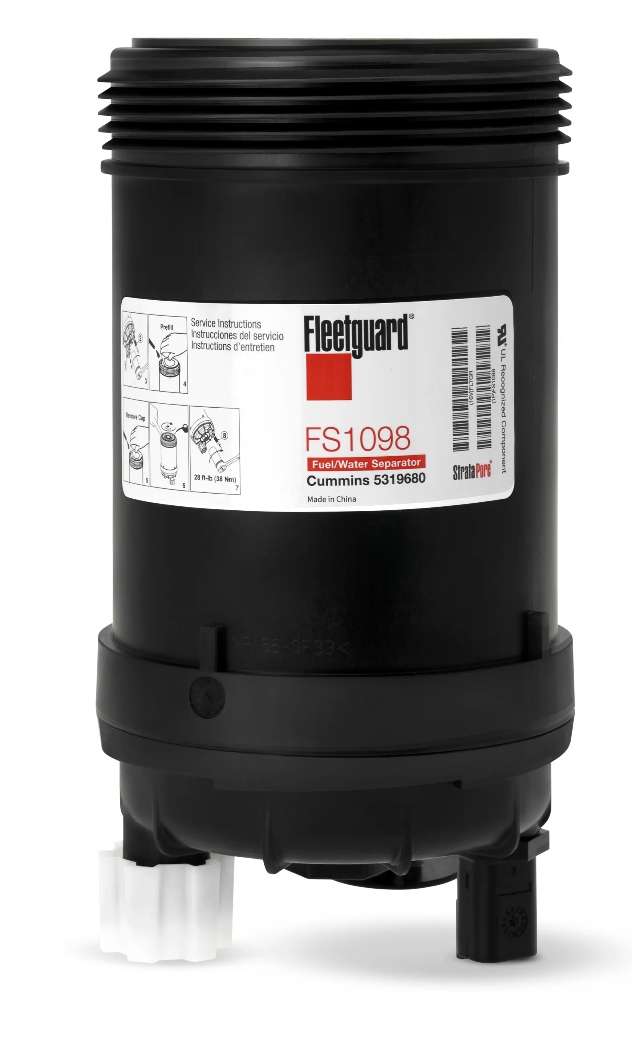 Fleetguard FS1098 Fuel Water Separator Cartridge