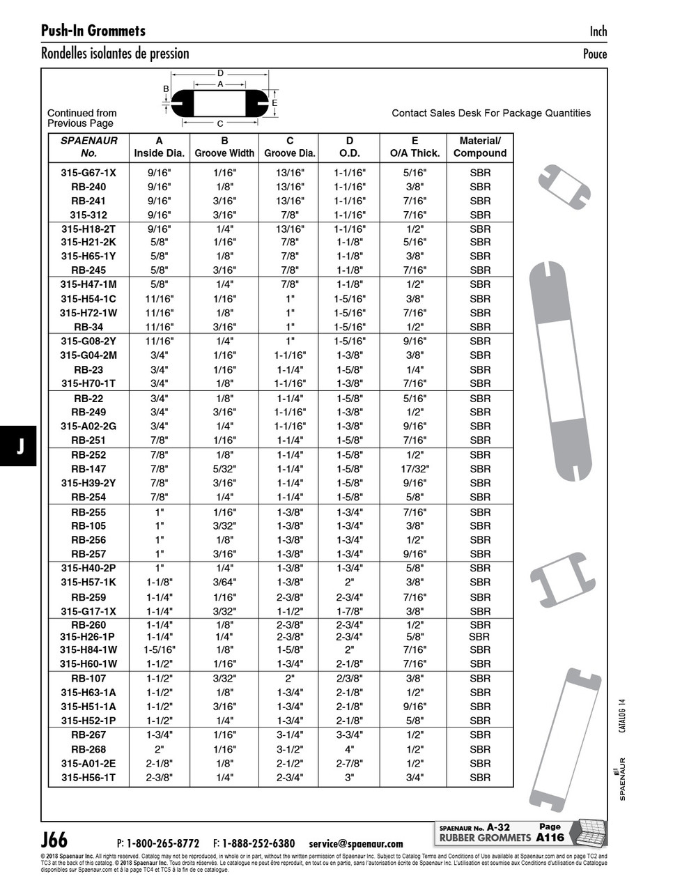 Rubber Grommet 4"Od X 2"Id X 1/2"Th3-1/2"Gr Dia X 1/16" Groove (Equiv ...