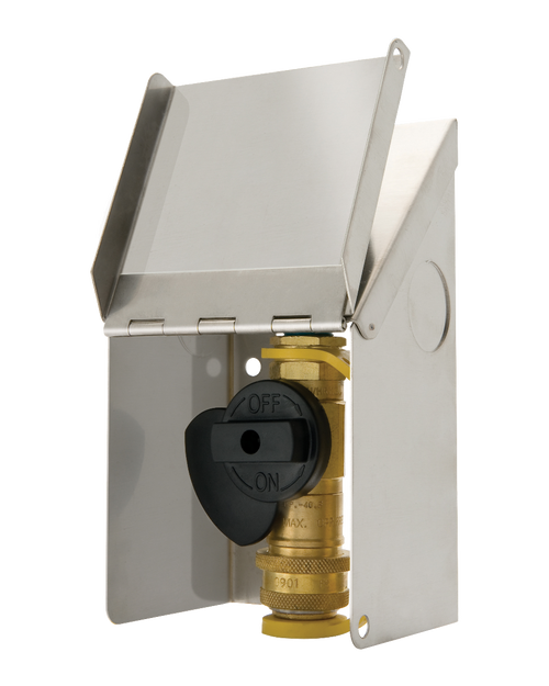 3/8" GAS-FLO® Stainless Steel Natural Gas/Propane Outlet Box w/QDC NGO ...