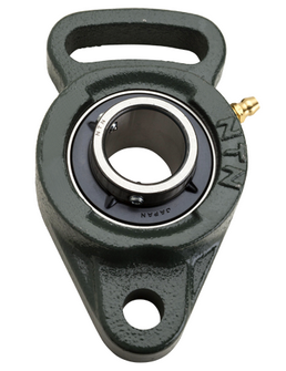 120mm Cast Iron Four Bolt Flange Block w/Wide Set Screw Insert Bearing ...