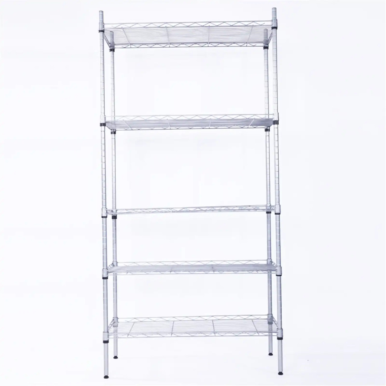 5-Shelf Adjustable; Heavy Duty Storage Shelving Unit; Steel Organizer ...