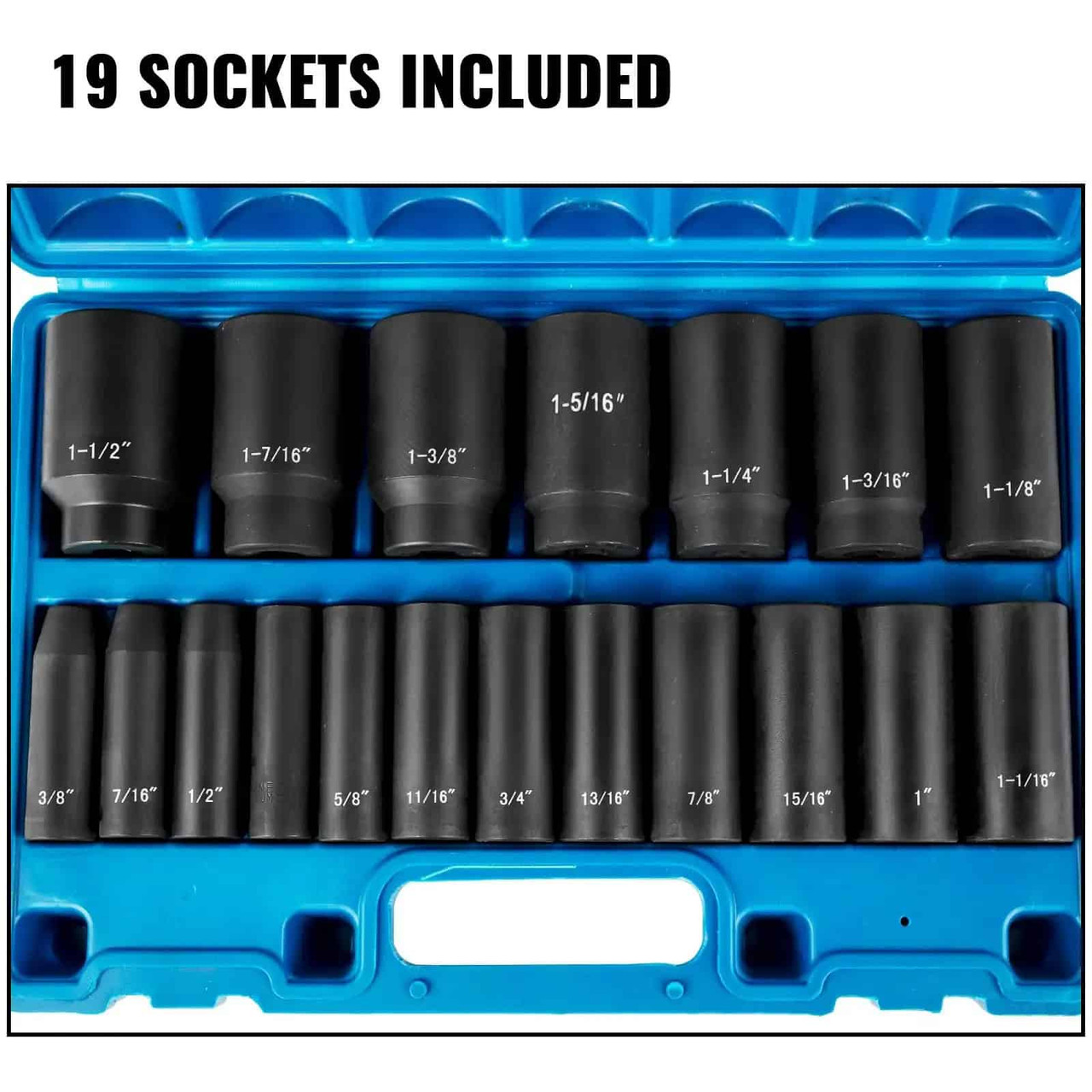 VEVOR 19 Piece Impact Socket Set