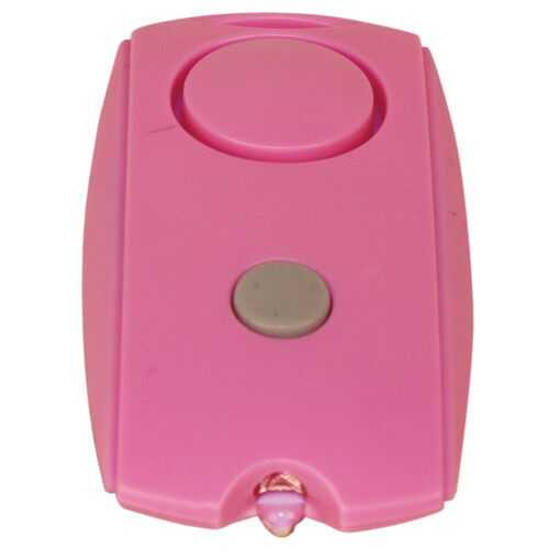 Pink Mini Personal Alarm with LED Flashlight