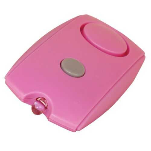 Pink Mini Personal Alarm with LED Flashlight