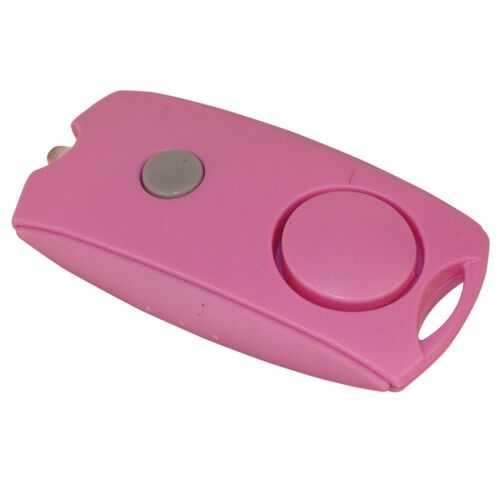 Pink Mini Personal Alarm with LED Flashlight