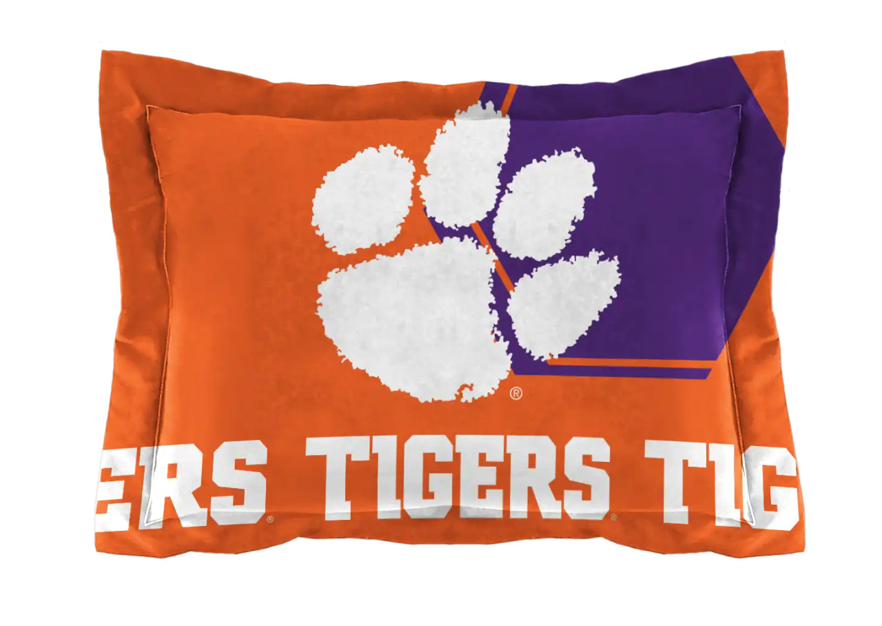 Clemson Tigers 'Hexagon' Full/Queen Comforter & Sham Set