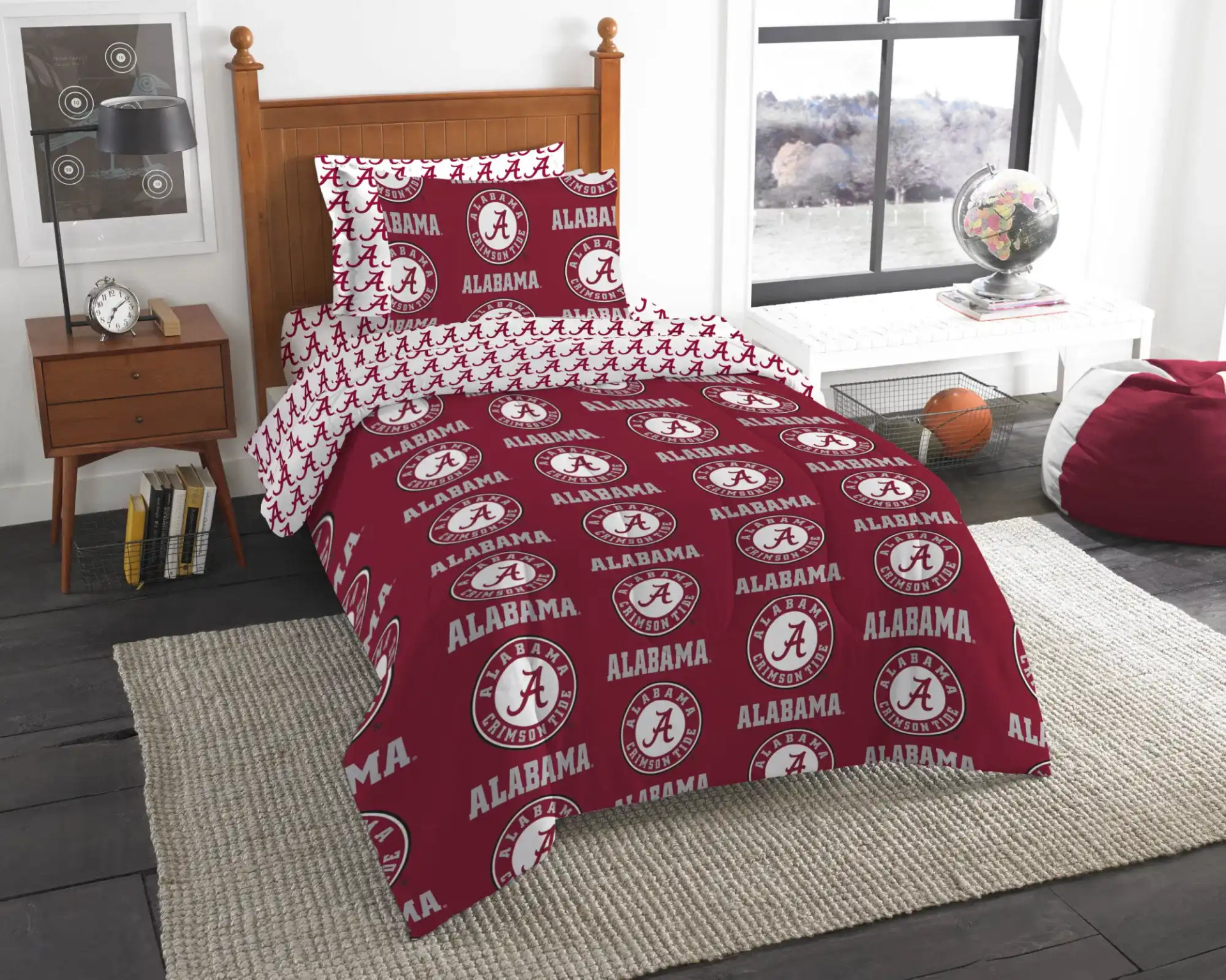 NCAA Rotary Alabama Crimson Tide 7 Piece Full Bed In Bag Set