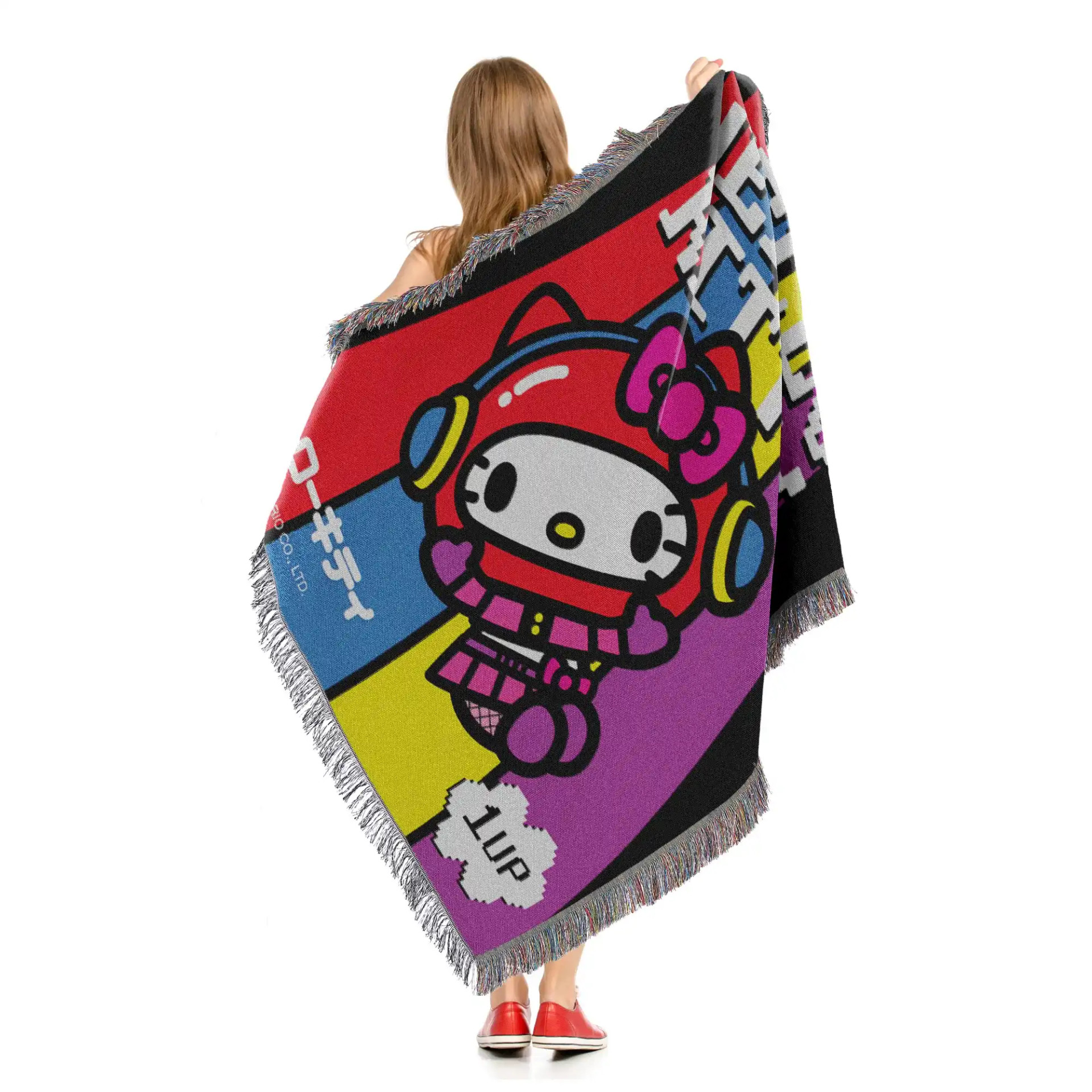 Hello Kitty Snowy Kitty Woven Tapestry Throw