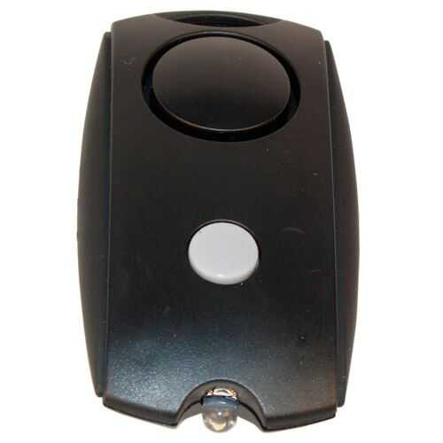 Black Mini Personal Alarm with LED Flashlight