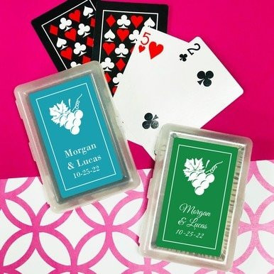 Grapes Playing Cards with Personalized Stickers - The Abby Smith Brands