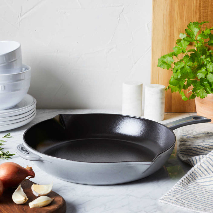 Staub Cast Iron Fry Pan in Graphite Grey | Chefs Corner Store