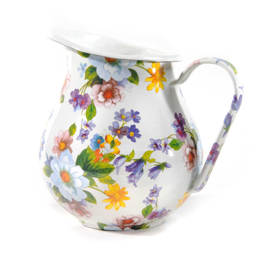 MacKenzie-Childs White Flower Market Pitcher